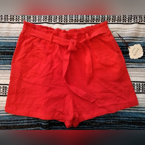 Knox Rose | Shorts | Knox Rose Red Floral Print Shorts | Poshmark
